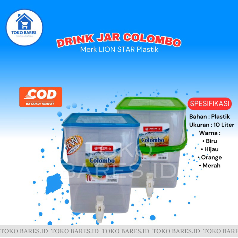 Lion STAR Drink Jar Water Jug Colombo D-37 10 Liter Beverage Container ...