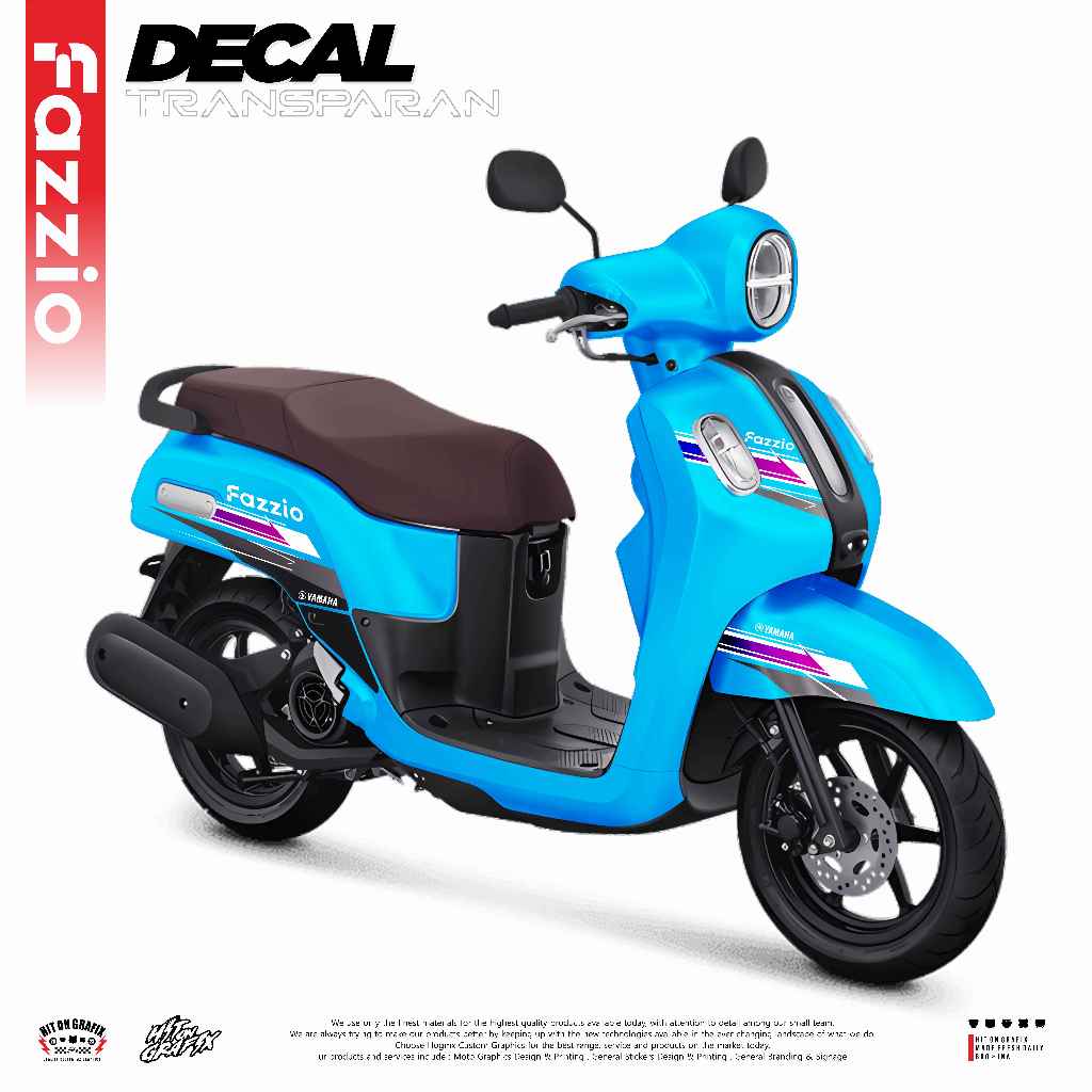 Yamaha Fazzio 125 Variation Decal Transprant Striping Sticker - Yamaha ...