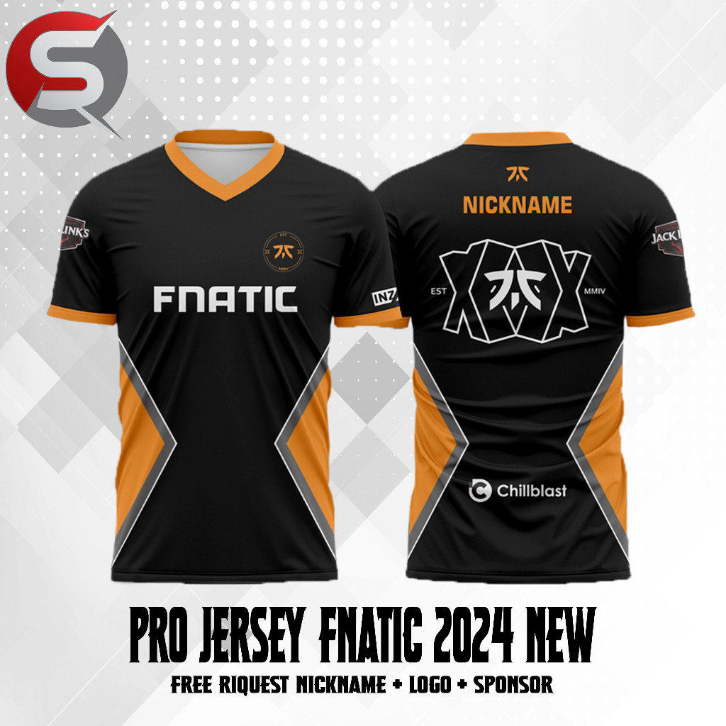 Pro JERSEY FNATIC 2024 NEW (free custom nickname) | Shopee Philippines