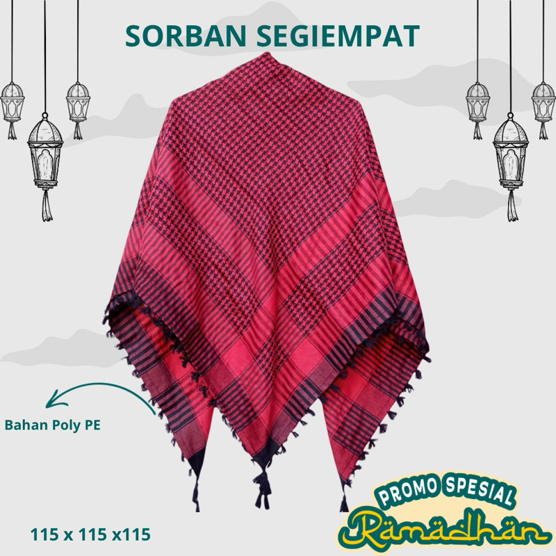 Adult RECTANGULAR TORBAN / MOTIF TORBAN / PLAIN TORBAN / ARAB TORBAN ...