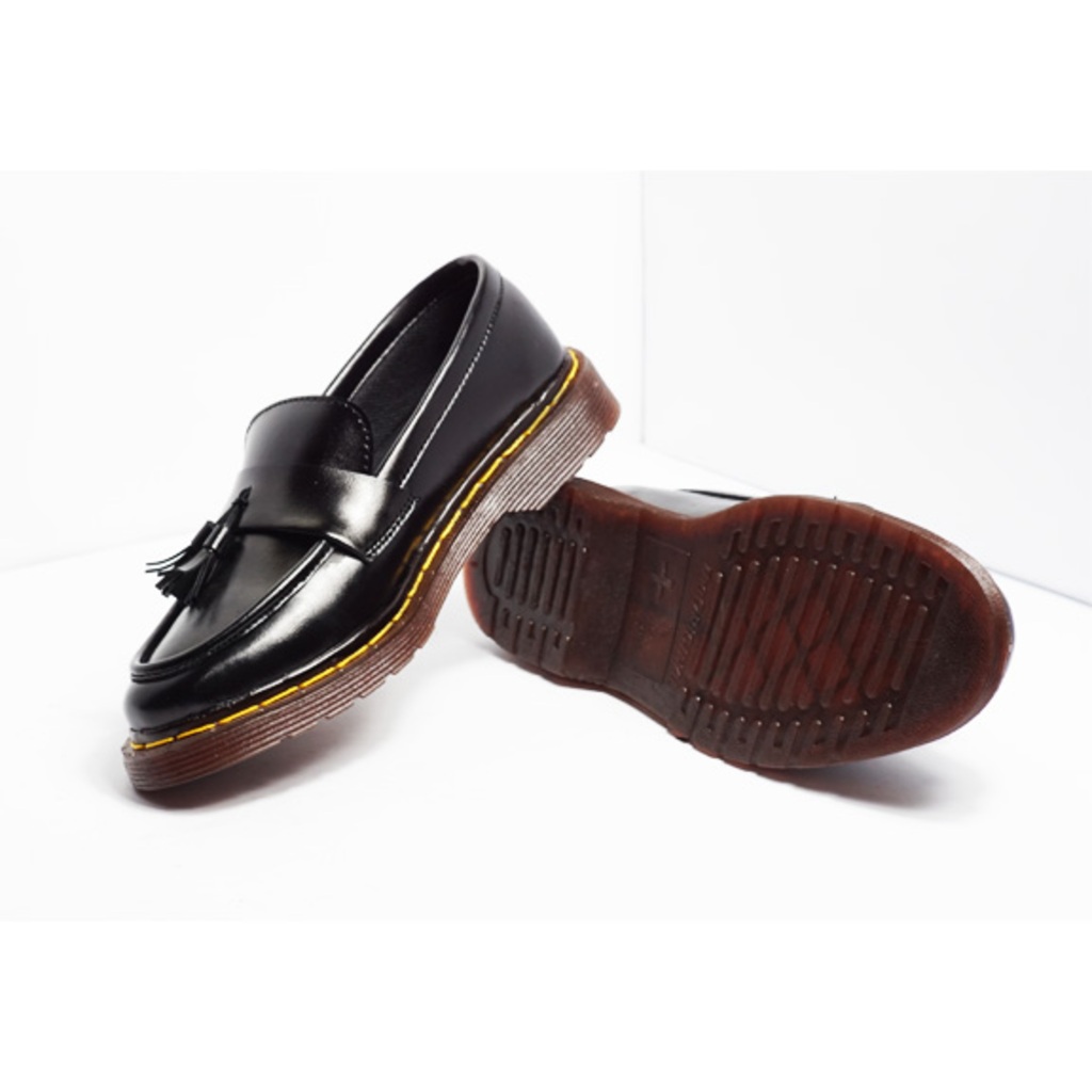 Men's PENNY LOAFER Shoes DOCMART SLIP ON Women's UNISEX Black Sole ...