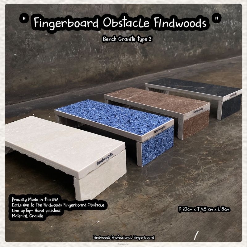 Fingerboard Bench Granite Obstacle type 2 Findwoods | Shopee Philippines