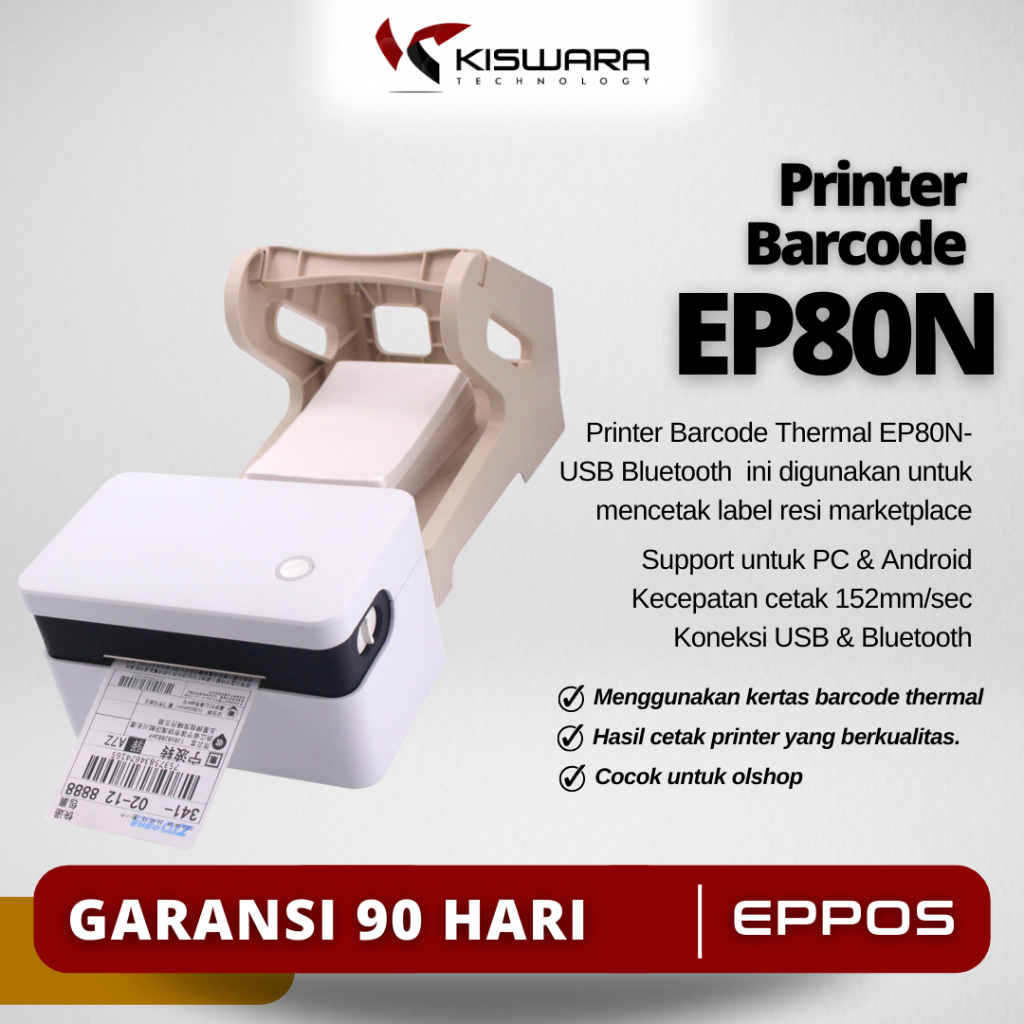 Eppos EP80N Thermal Marketplace Receipt Price Label Printer - USB ...