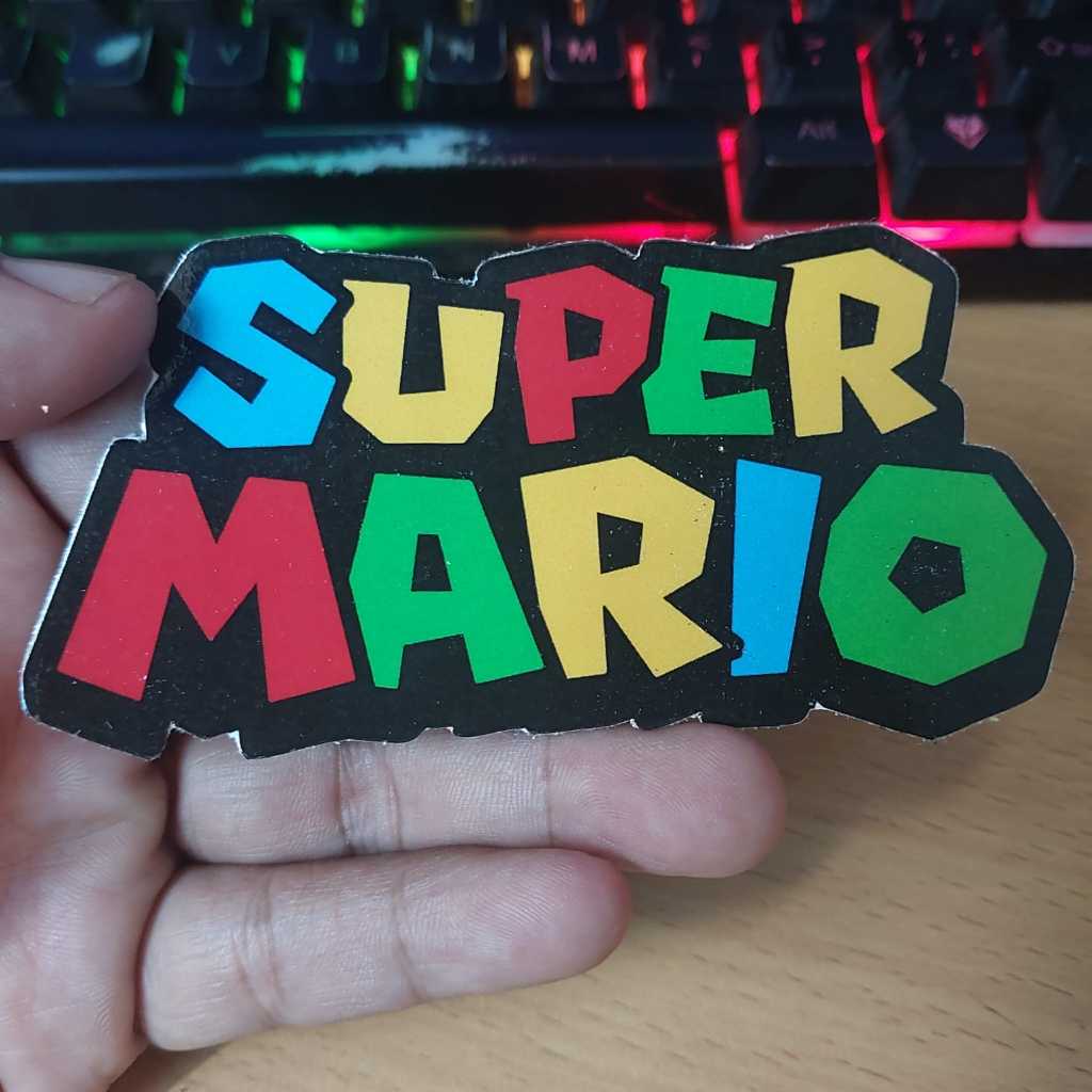 Super Mario Logo Sticker - Brand Sticker | Shopee Philippines