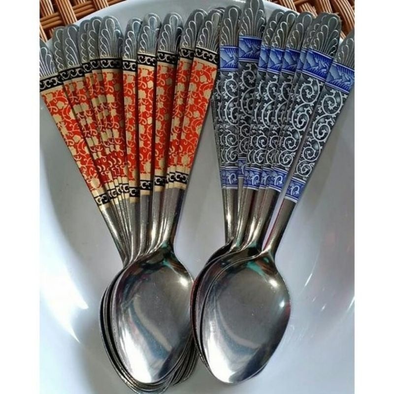 Dozens Of Spoons And Forks With STAINLESS batik Motifs, STAINLESS ...