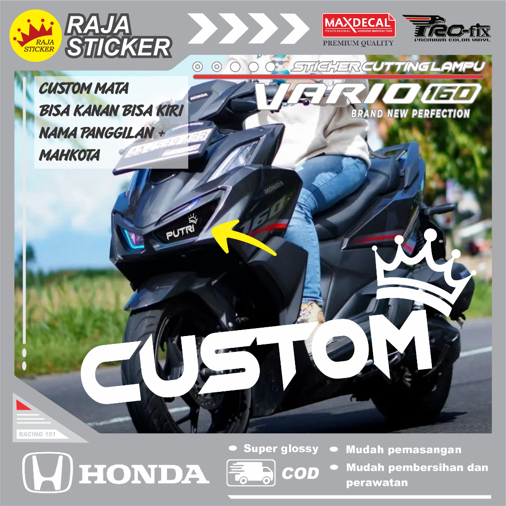 MATA 160 cc vario light sticker with custom picek eye motif | Shopee ...