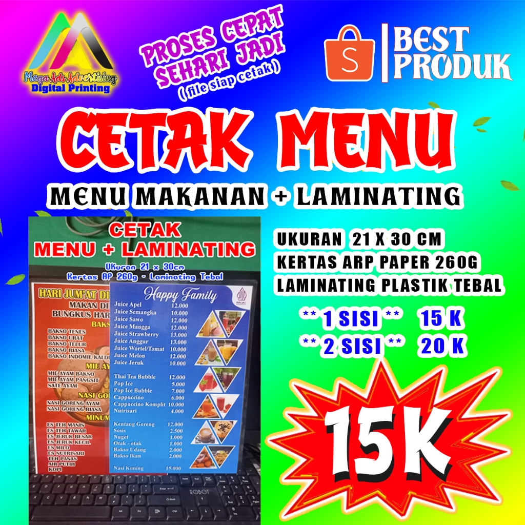 List of Laminating Food Menus | Shopee Philippines