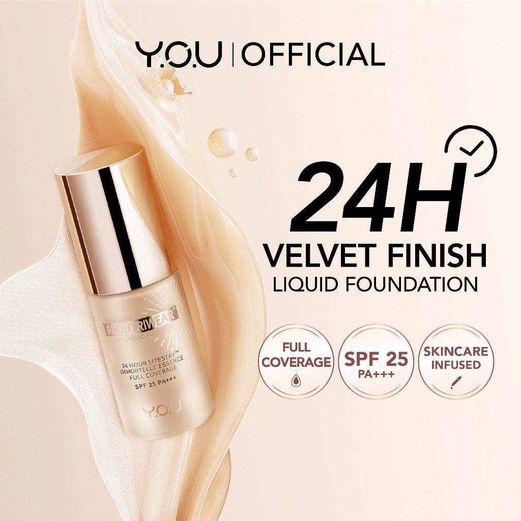 YOU 24H NoutriWear+ Velvet Liquid Foundation | SPF Foundation | Facial ...