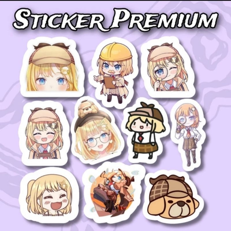 Watson Amelia Vtuber HoloLive Pack 10pcs Premium Waterproof Sticker ...