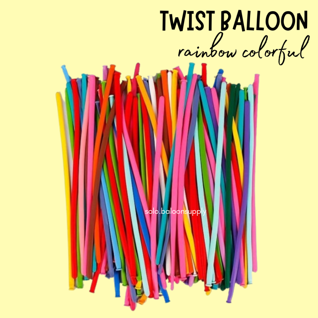 MOST COMPLETE RETAIL TWIST BALLOONS/worm BALLOONS/ PASTEL COLOR VENTIL ...