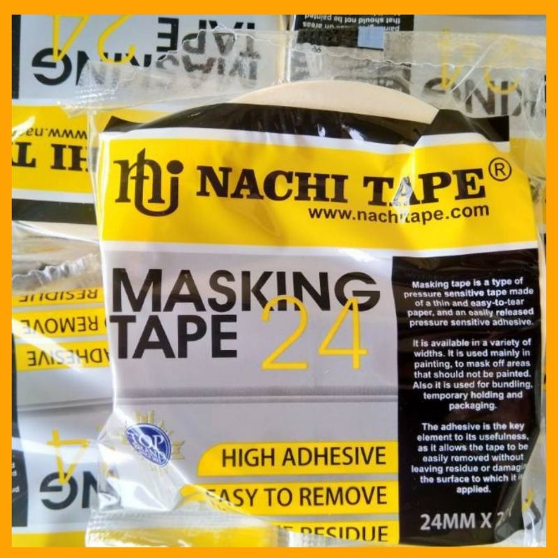 Masking Tape Nachi Paper Duct Tape 1inch (24mm) x 20yard | Shopee ...
