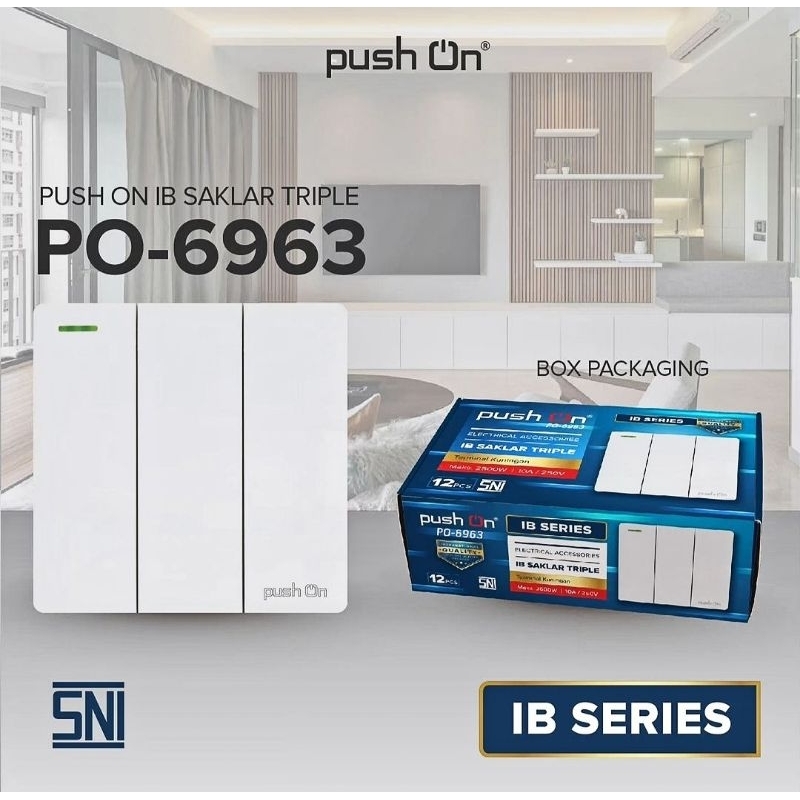 Ib Triple Socket Socket 3 Electrical Light Switch Embedded Brass Pin ...