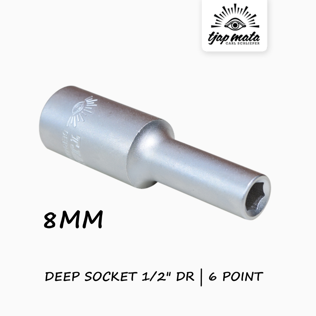 MATA Tjap EYE / CAP EYE Socket 1/2" DR Deep 6 Point 8 MM | Shopee ...