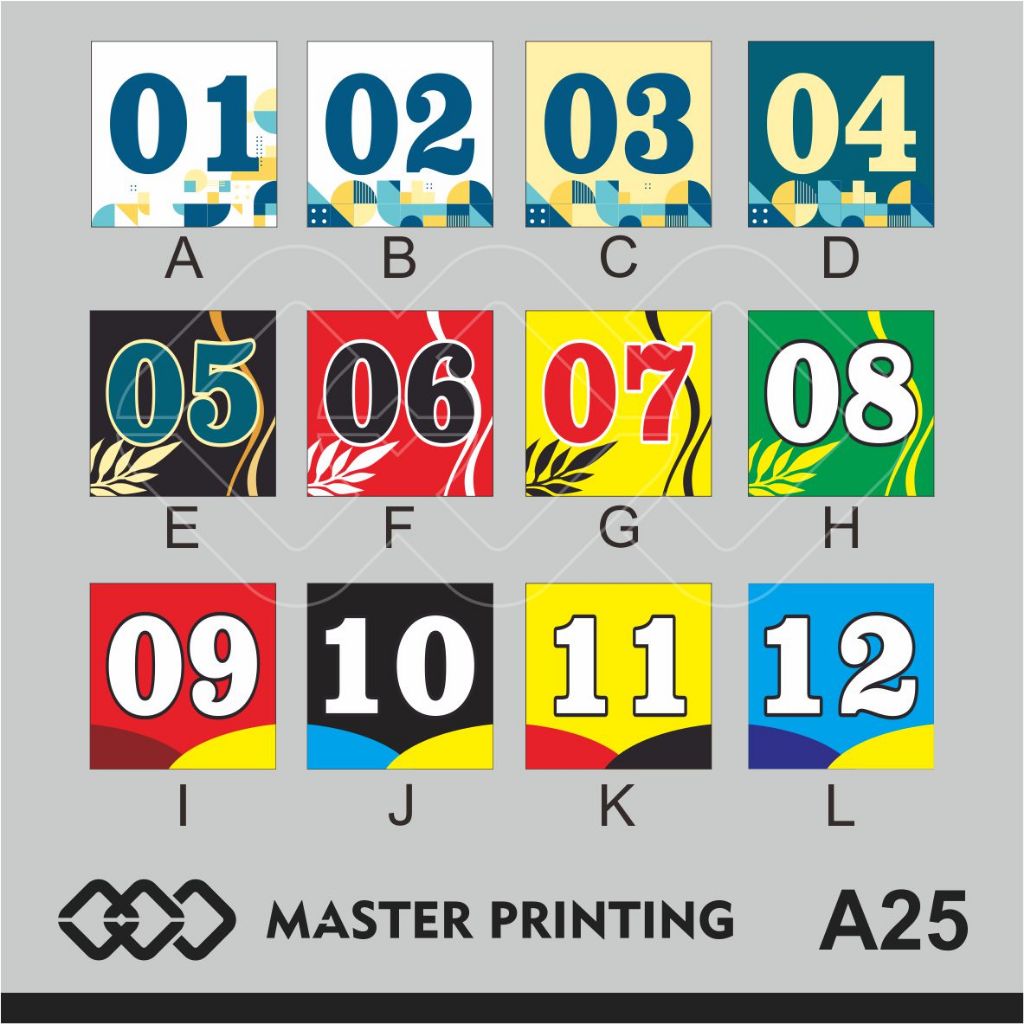 A25 - Acrylic Sign, Acrylic Sticker for Table Numbers, Rooms, Houses ...
