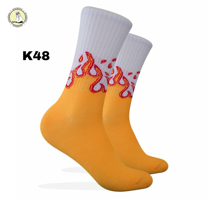K48 Fire Motif Socks • Oldschool Socks • Men/ Women's Socks • Skate ...