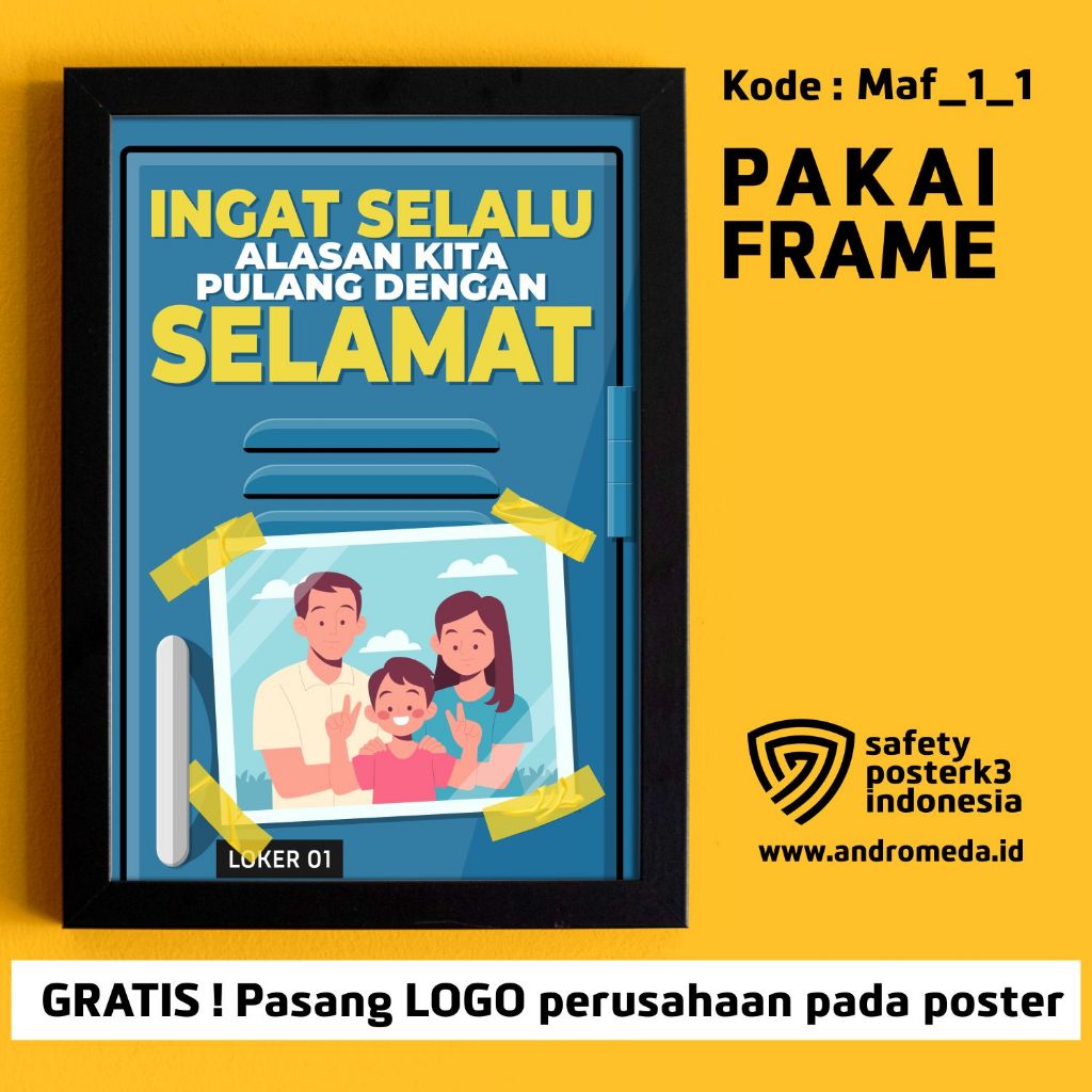 K3 Slogan Safety Poster, Return Safely 1_1 + A1 Frame | Shopee Philippines