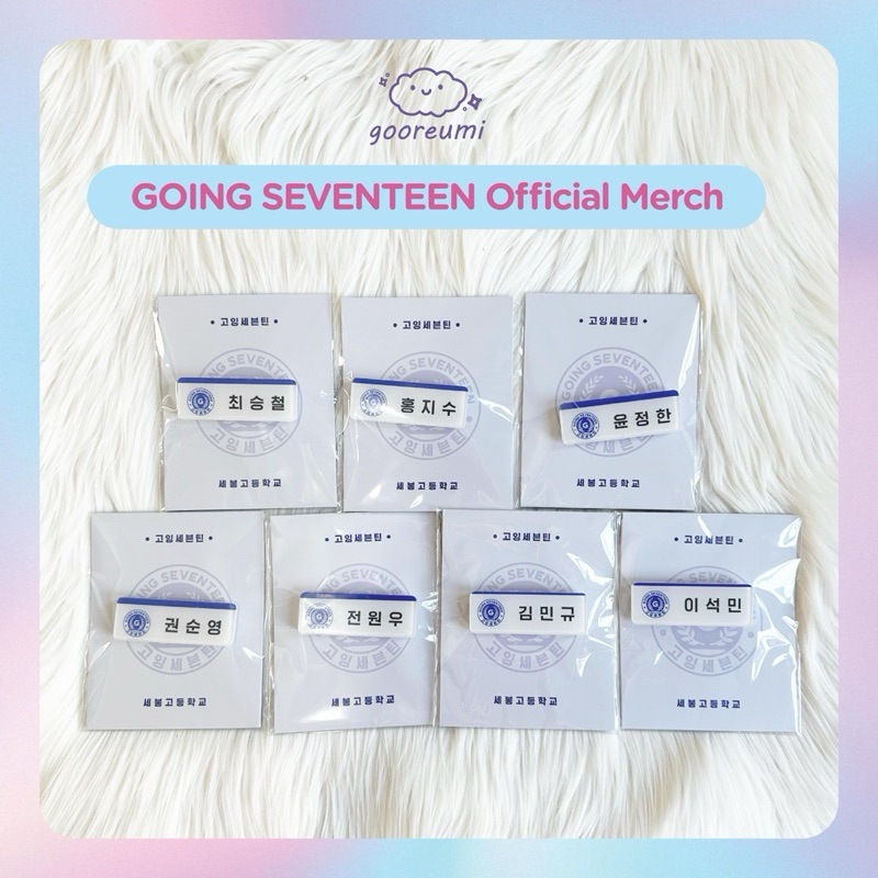 [READY] GOING SEVENTEEN OFFICIAL MERCH - Name Tag & Sticker (Official ...