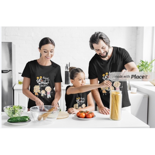 Trendy Family Couple T-shirts Viral Family Kapel Smile Father Mother ...