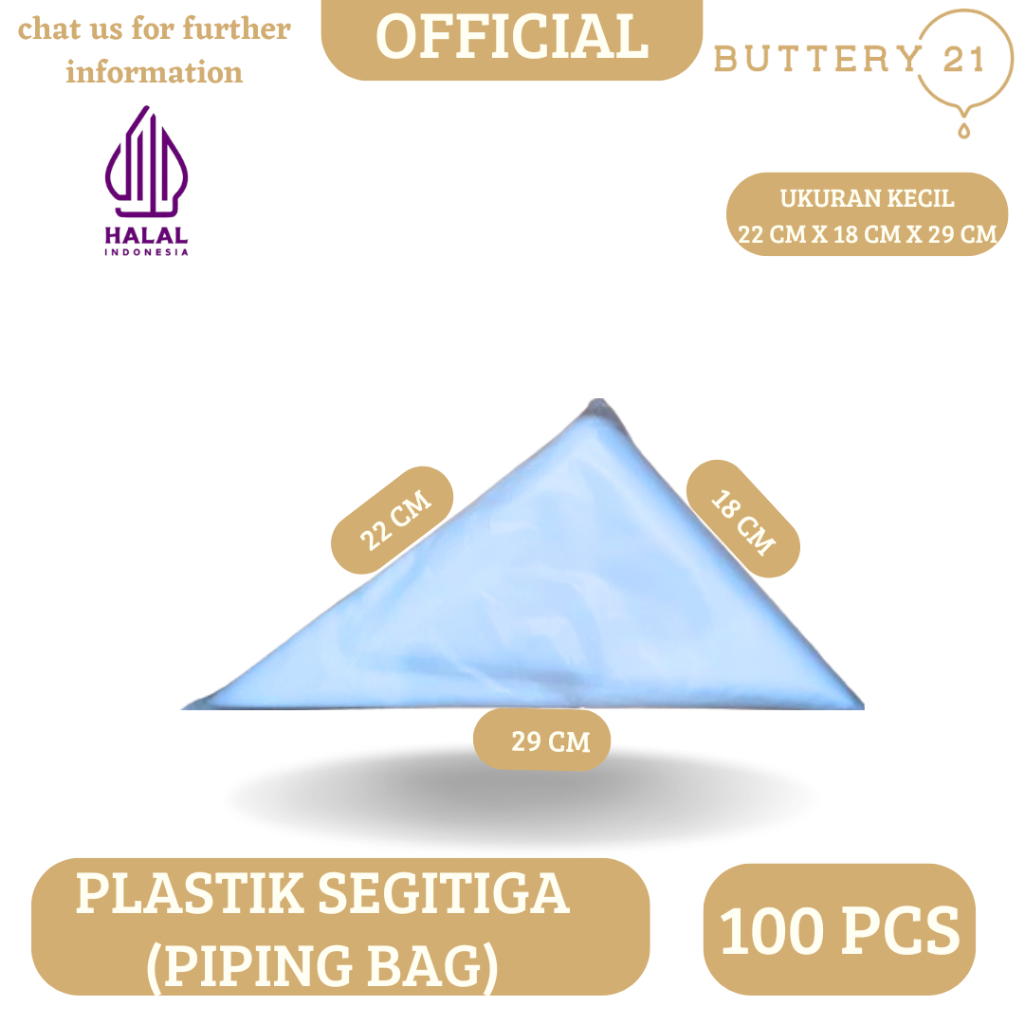 Small TRIANGLE PLASTIC/SMALL PIPING BAG/ FUNNEL PLASTIC/CONTAINS 100 ...