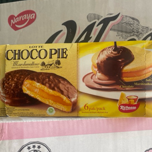 LOTTE choco pie richeese contains 6x28gr | Shopee Philippines
