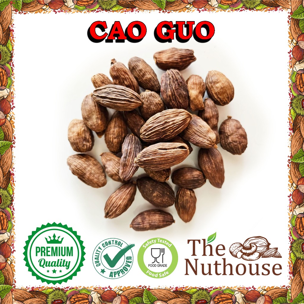 HITAM 50gr Cao Guo / Amomum Tsaoko / Chinese Black Cardamom / Chinese ...