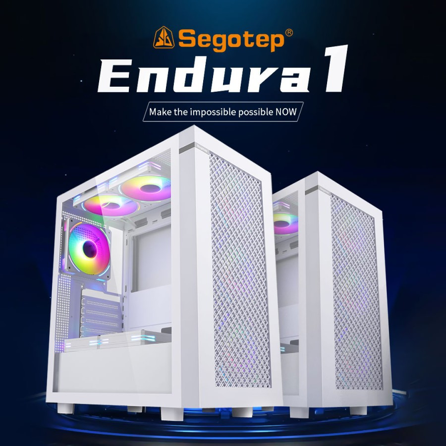 Segotep ENDURA 1 WHITE MID TOWER PC CASE CASING GAMING CHASSIS | Shopee ...