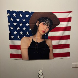 Le Sserafim American Flag Tapestry, Kpop Funny Room Merch, Gift for Le Sserafim FEARNOT Kpop Fan ...