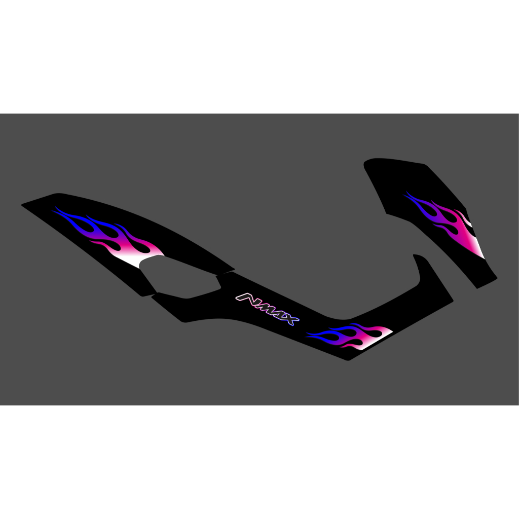 Striping NMAX 155 Old Viral Transparent Flame Motif Cut Maxdecal ...
