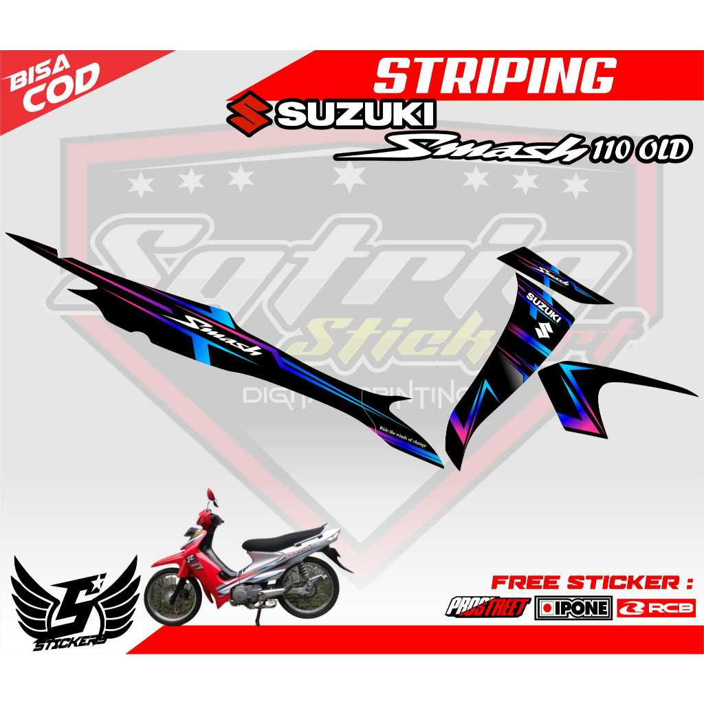 SUZUKI MOTORCYCLE VARIATION STRIPING SMASH 110 OLDSUZUKI SMASH 110 OLD ...