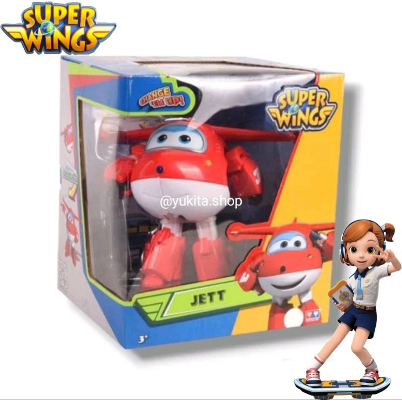 Jett Super Wings Robot Airplane Figure | Shopee Philippines