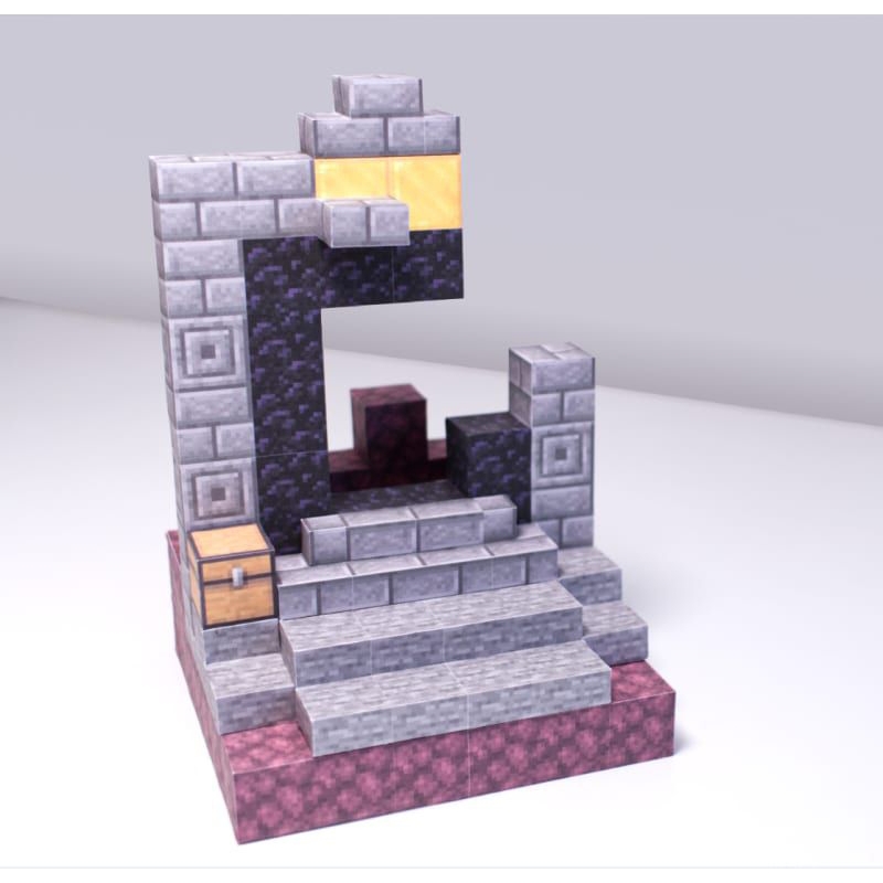 Minecraft Portal Ruined papercraft Pattern Sheet (PP-A23) | Shopee ...