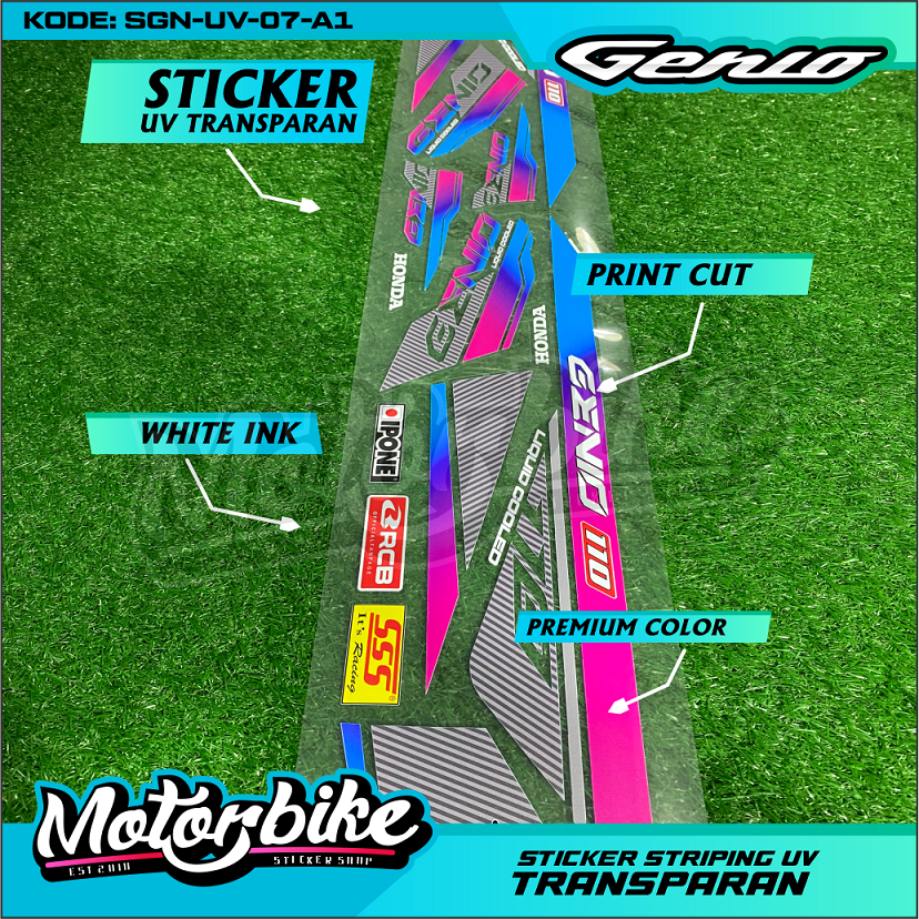 GENIO 2019 HONDA GENIO MOTORCYCLE STRIPING STICKER - SGN-UV | Shopee ...