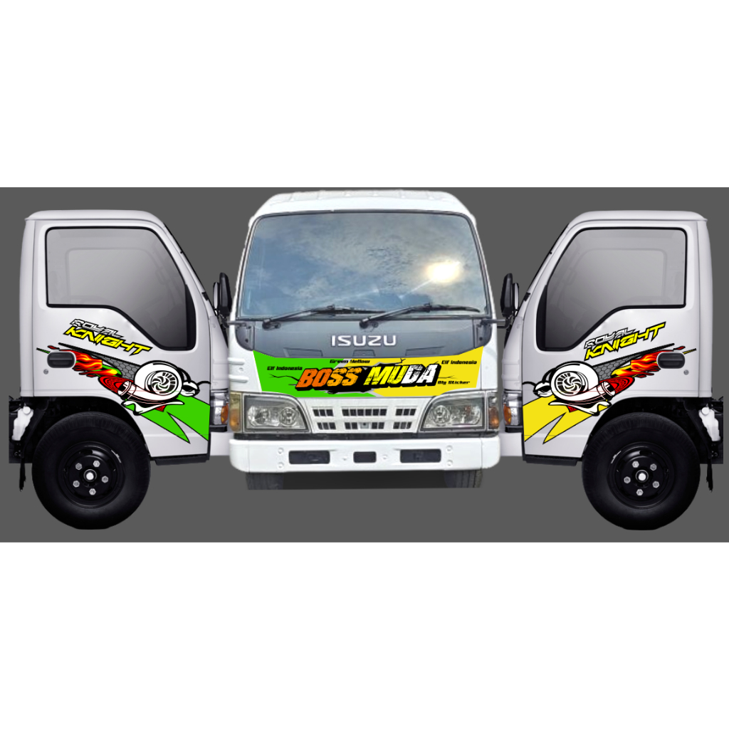 ISUZU ELF MACAN STICKER KAP + DOOR STRIP VARIATIONS COOL CUSTOM CAR ...