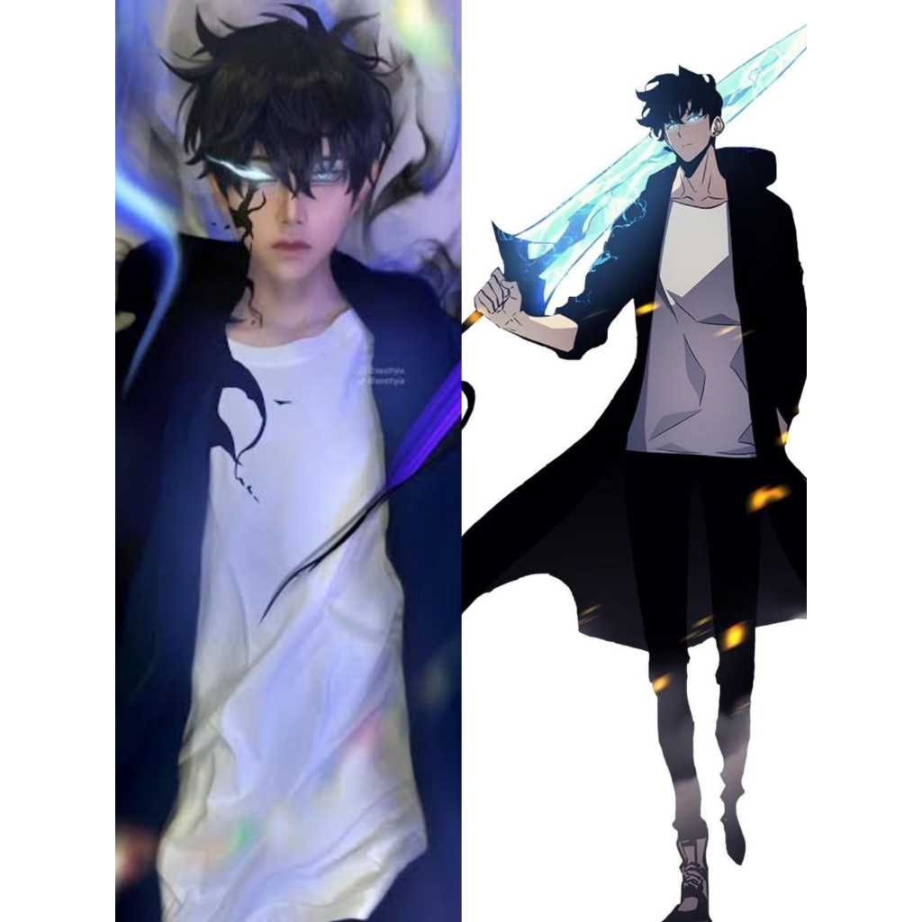 Sung JIN WOO SOLO LEVELING HOODIE JACKET ANIME MANHWA COSPLAY ROBE ...