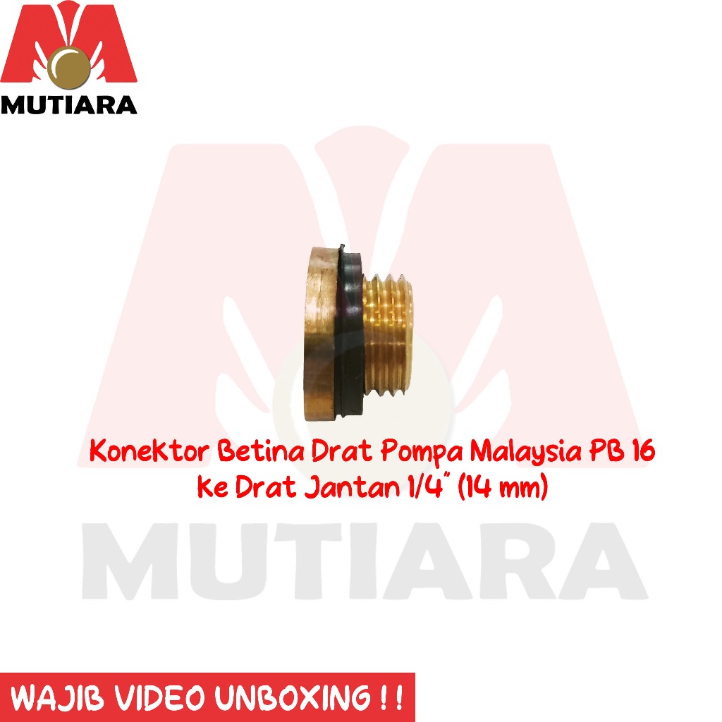 Reducer Connector Brass Connection Thread 10mm Pump Malaysia PB 16 To 1/4" | Shopee Philippines