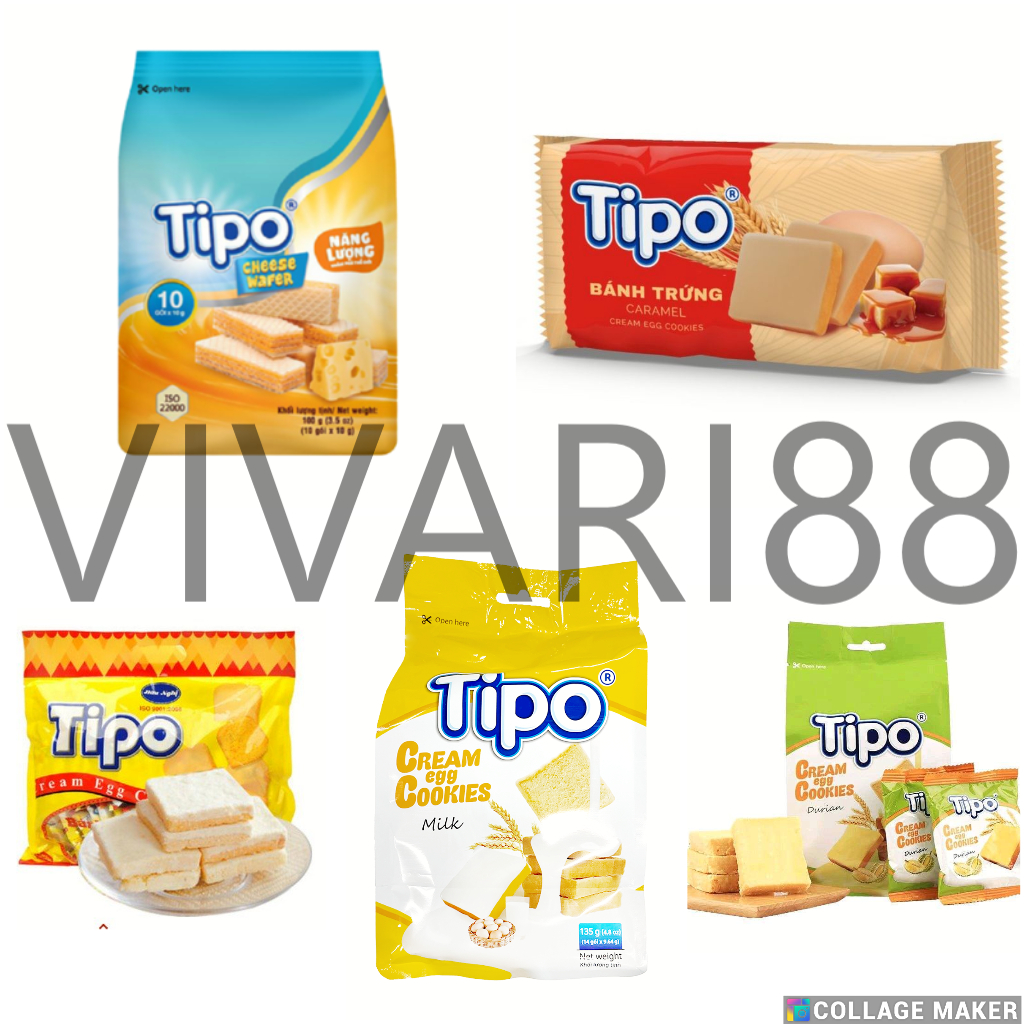 Tipo Cream Egg Cookies Caramel 60g / Durian 135g / Milk 135g / Cream ...