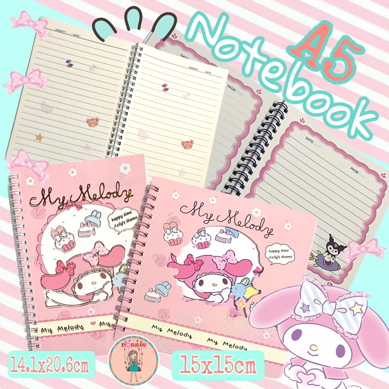 Sanrio ring book/sanrio A5 Notebook/Cinnamonroll Notebook/Kuromi A5 ...