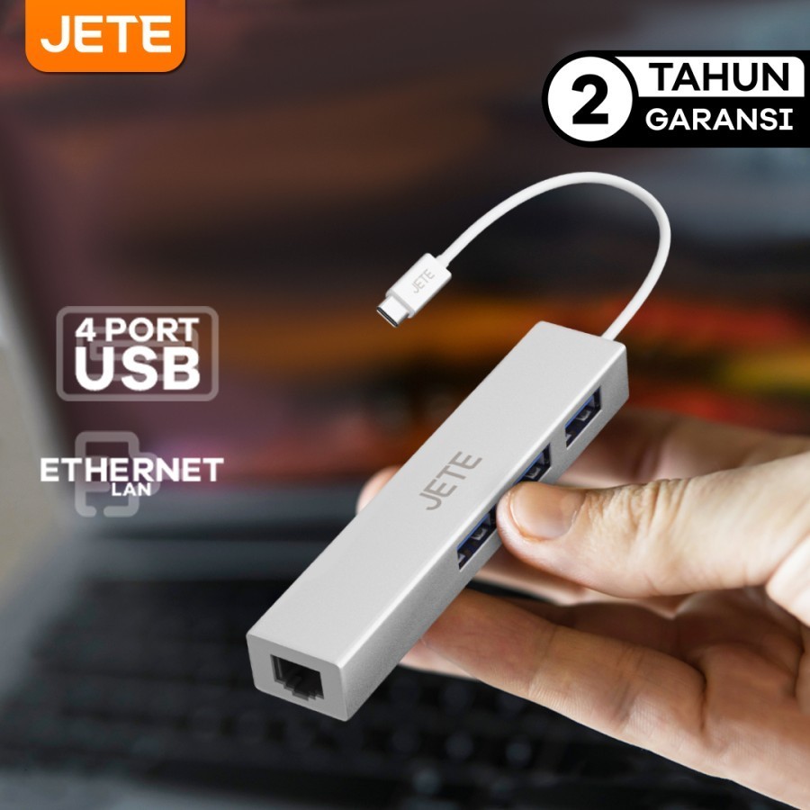 JETE X5 Converter Hub Type C Adapter 4 in 1 USB LAN - 2 Year Guarantee ...