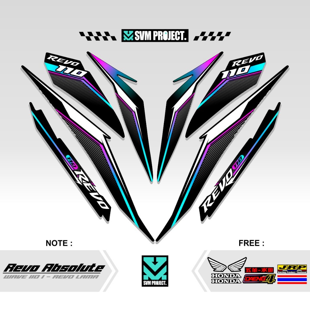 Striping ABSOLUTE REVO 110 CW MOTIF 43 / STICKER ABSOLUTE REVO 110 ...