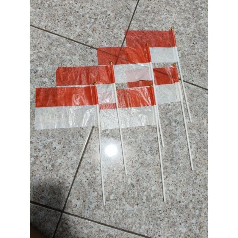 MERAH PUTIH Contents Of 10 And Contents Of 20 Red And White Hand Flags ...