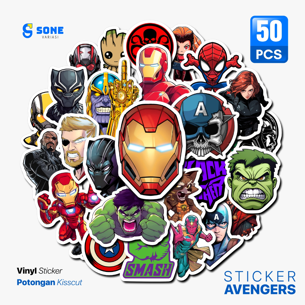 Sticker Pack Avengers Cute Aesthetic Vinyl Waterproof Freebies Book ...