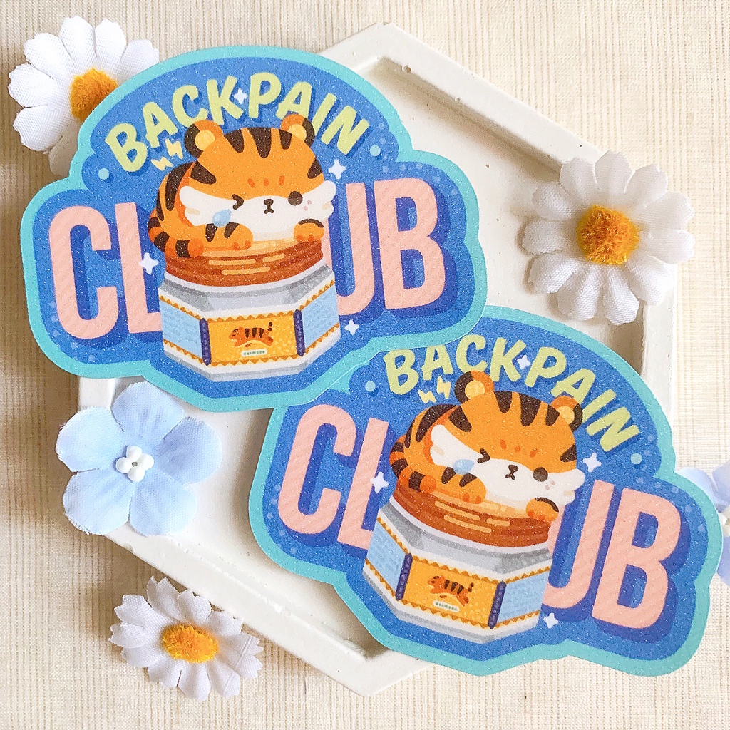 Backpain Club Tiger Balm Cute Glitter Sticker | Shopee Philippines