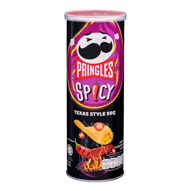 Pringles Spicy Texas Bbq / Spicy BBQ Flavor Potato Chips 97Gr | Shopee ...