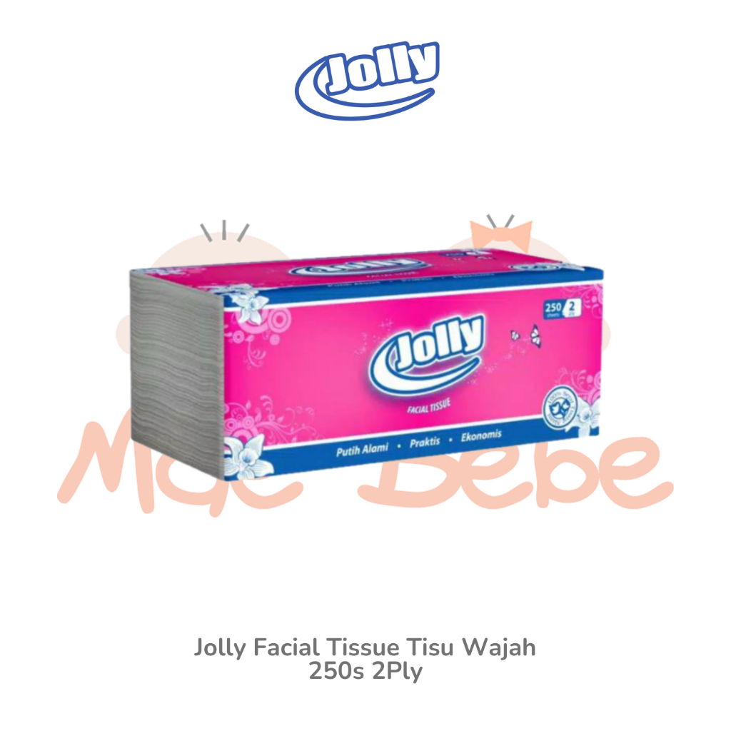 Jolly Facial Tissue Dry Facial Tissue 250 Sheets 2 Ply | Shopee Philippines