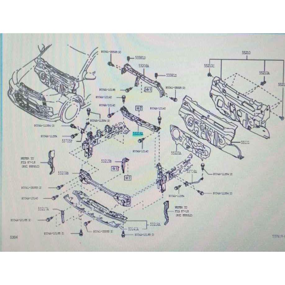 Support radiator upper raize 2021-2024 original toyota | Shopee Philippines