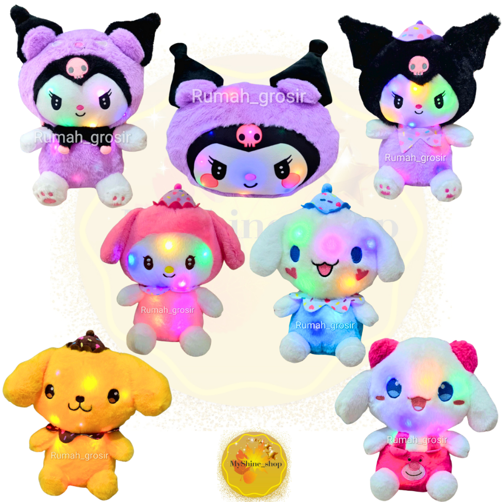 Kuromi Cinnamoroll Pompompurin Melody Doll LED Light | Shopee Philippines