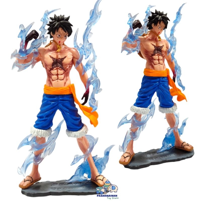 Monkey D Luffy Busoshoku Haki Blue Anime One piece Luffy Figure ...