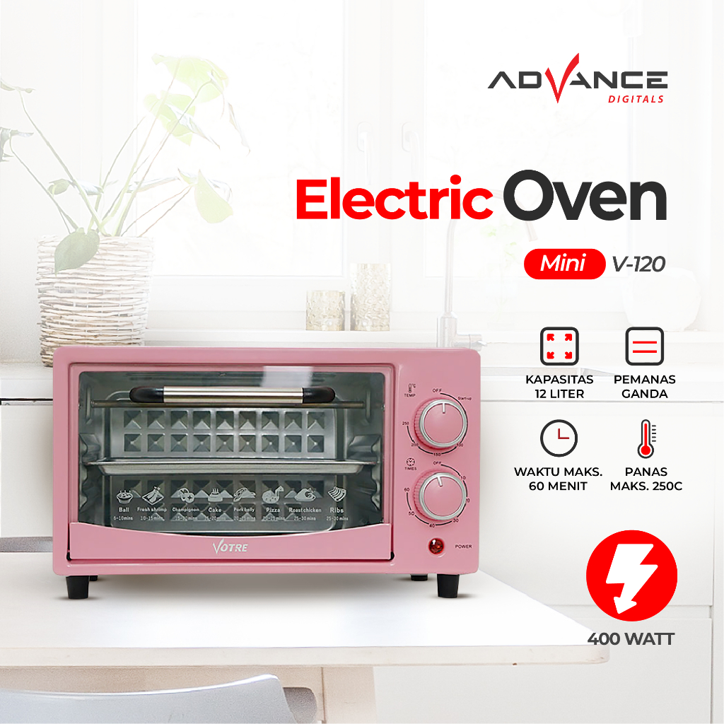 Advance Aesthetic Electric Oven 12 Liter 400 Low Watt Electric Oven ...