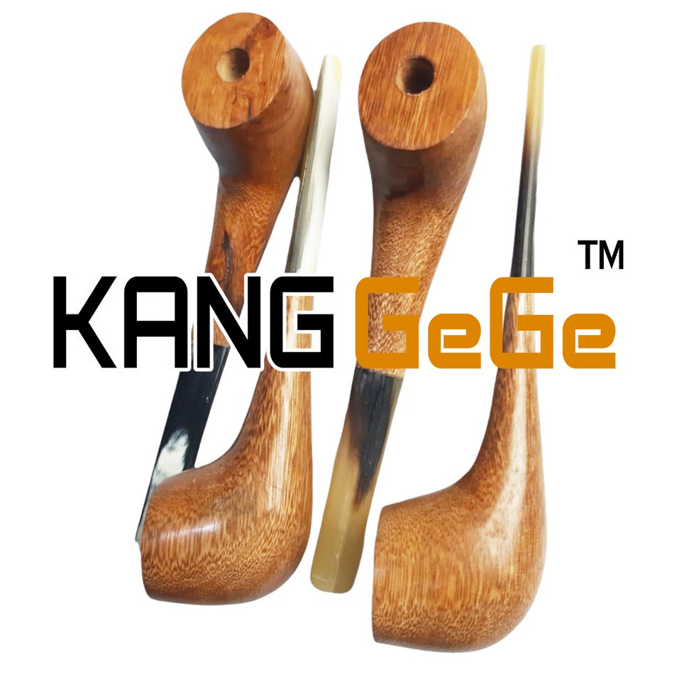KAYU Gege Pipe Model Cangklong Indonesia - Sawo Wood Stem Horn - Ting ...