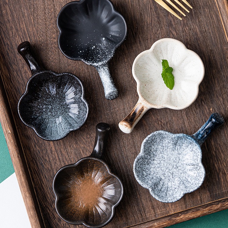 Ceramic PLUM Sauce dish/ sambal Container/Kecap/Luxury Chopsticks ...